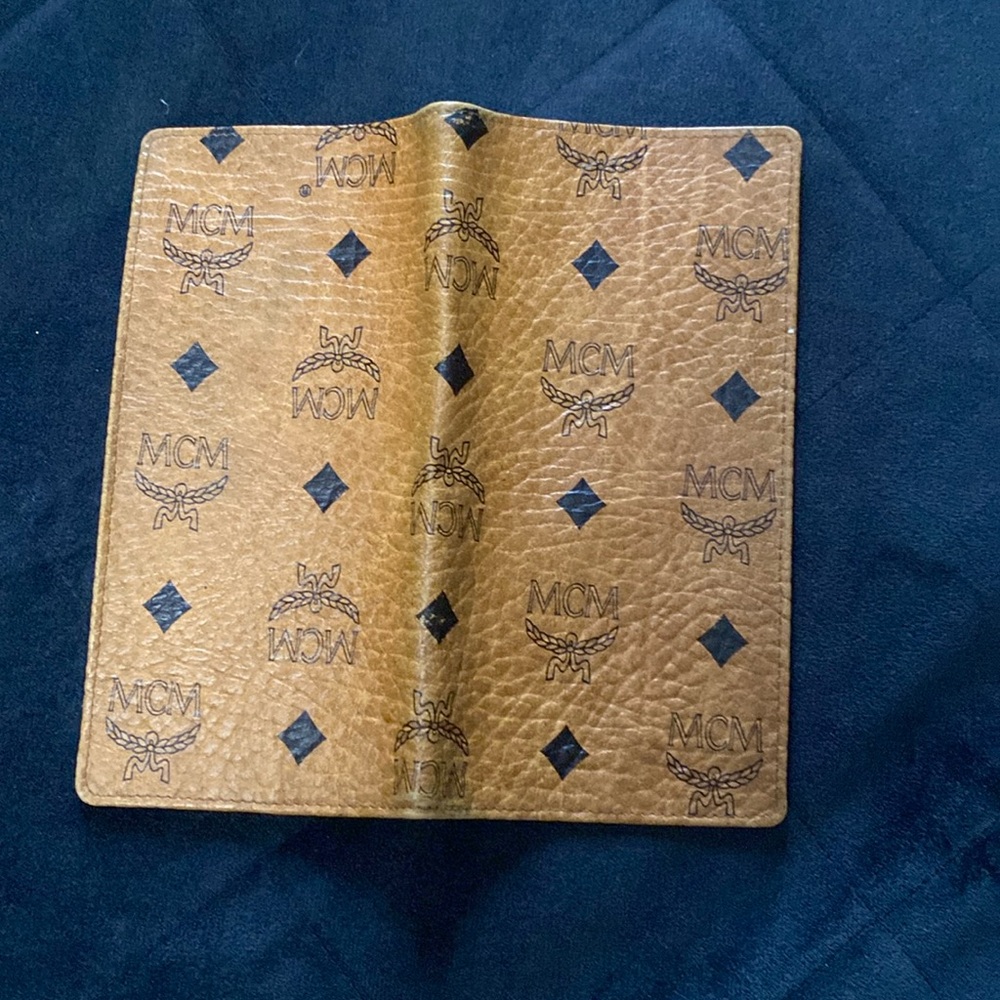 Mcm Checkbook Cover 7”X 3.5" - Gem